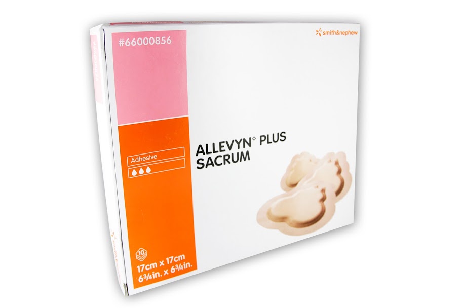 Smith and Nephew ALLEVYN Plus Sacrum Adhesive Foam Dressing - Bowers ...