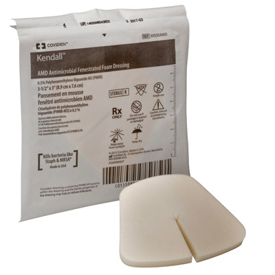 Covidien Kendall™ AMD Antimicrobial Foam Dressing - Bowers Medical Supply